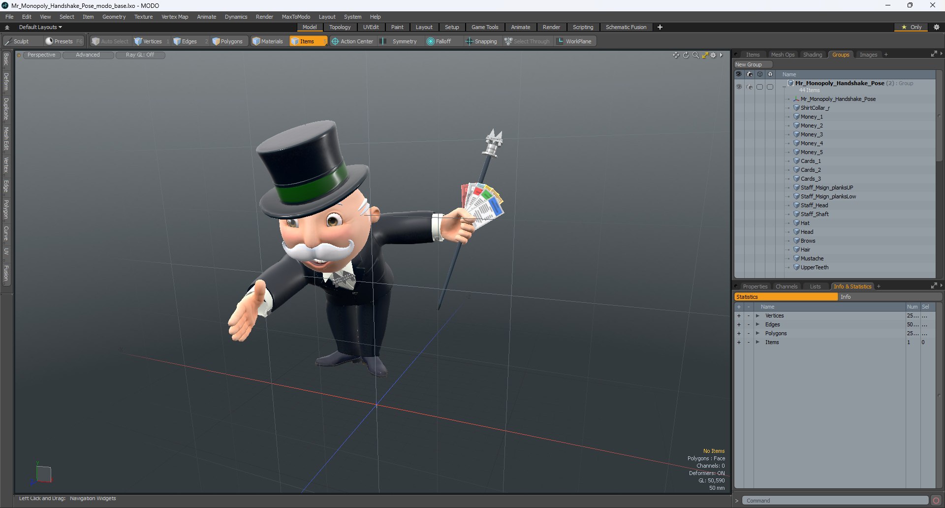 3D Mr Monopoly Handshake Pose Model - TurboSquid 2273735