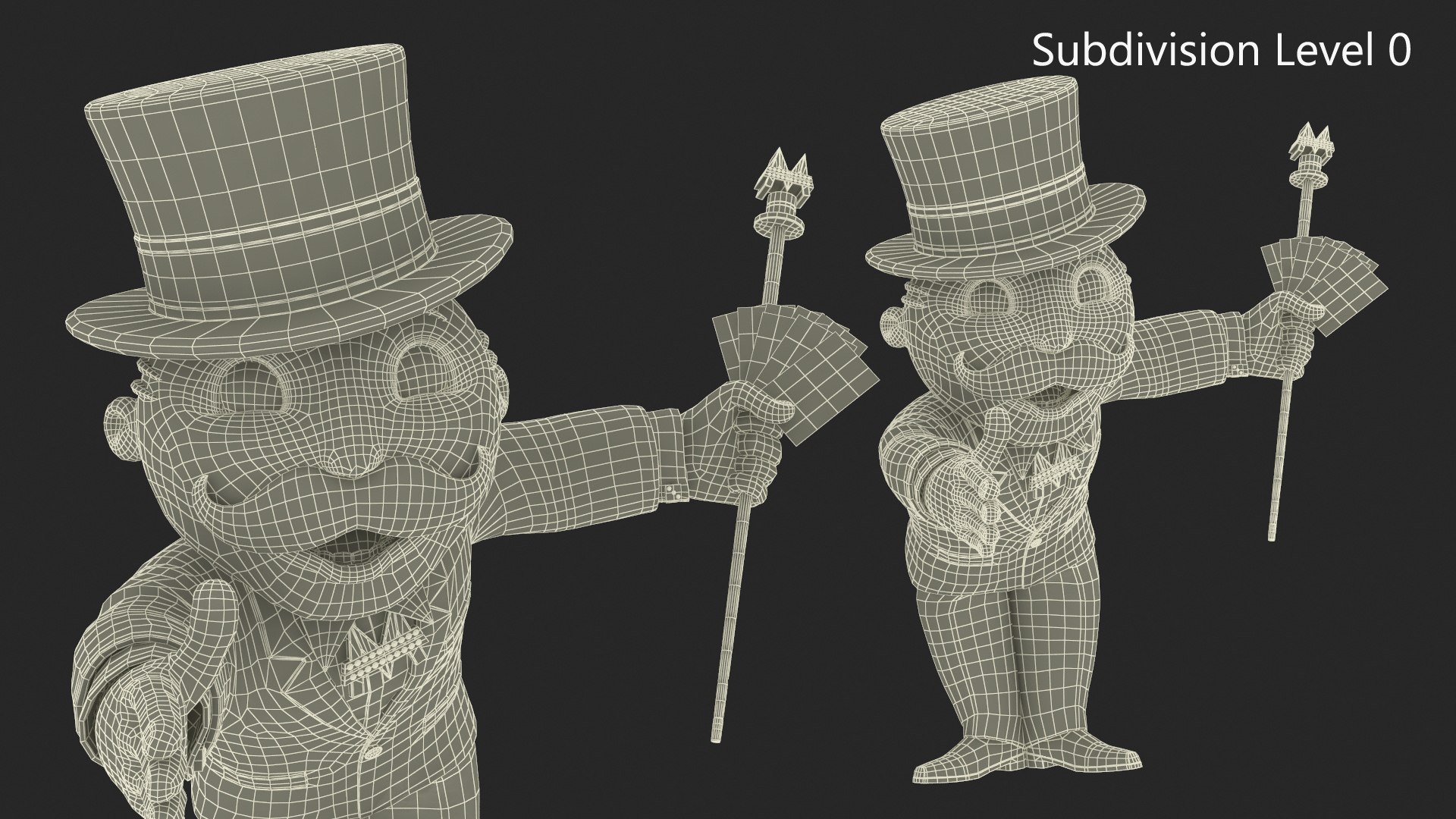 3D Mr Monopoly Handshake Pose Model - TurboSquid 2273735