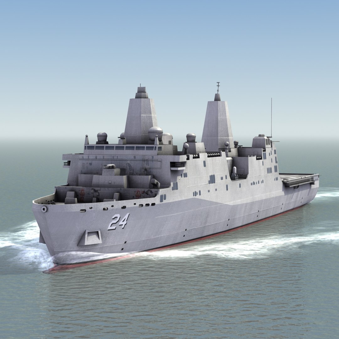 3d lpd-24 assault ship model