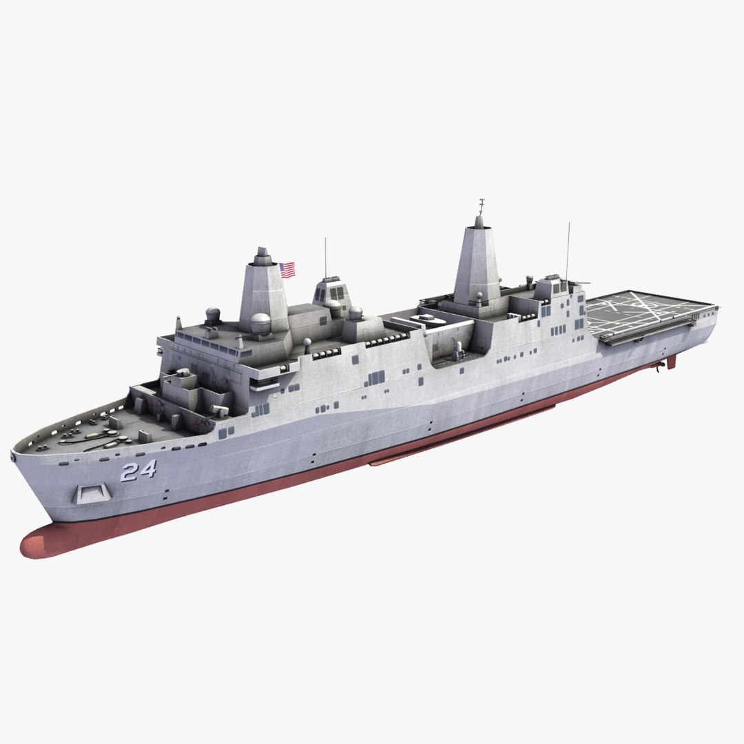 3d lpd-24 assault ship model