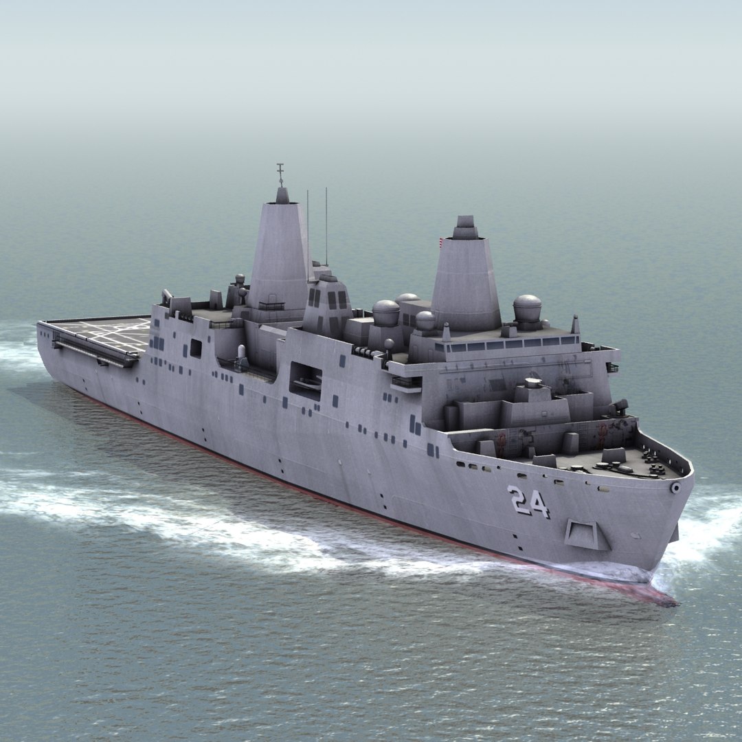 3d lpd-24 assault ship model