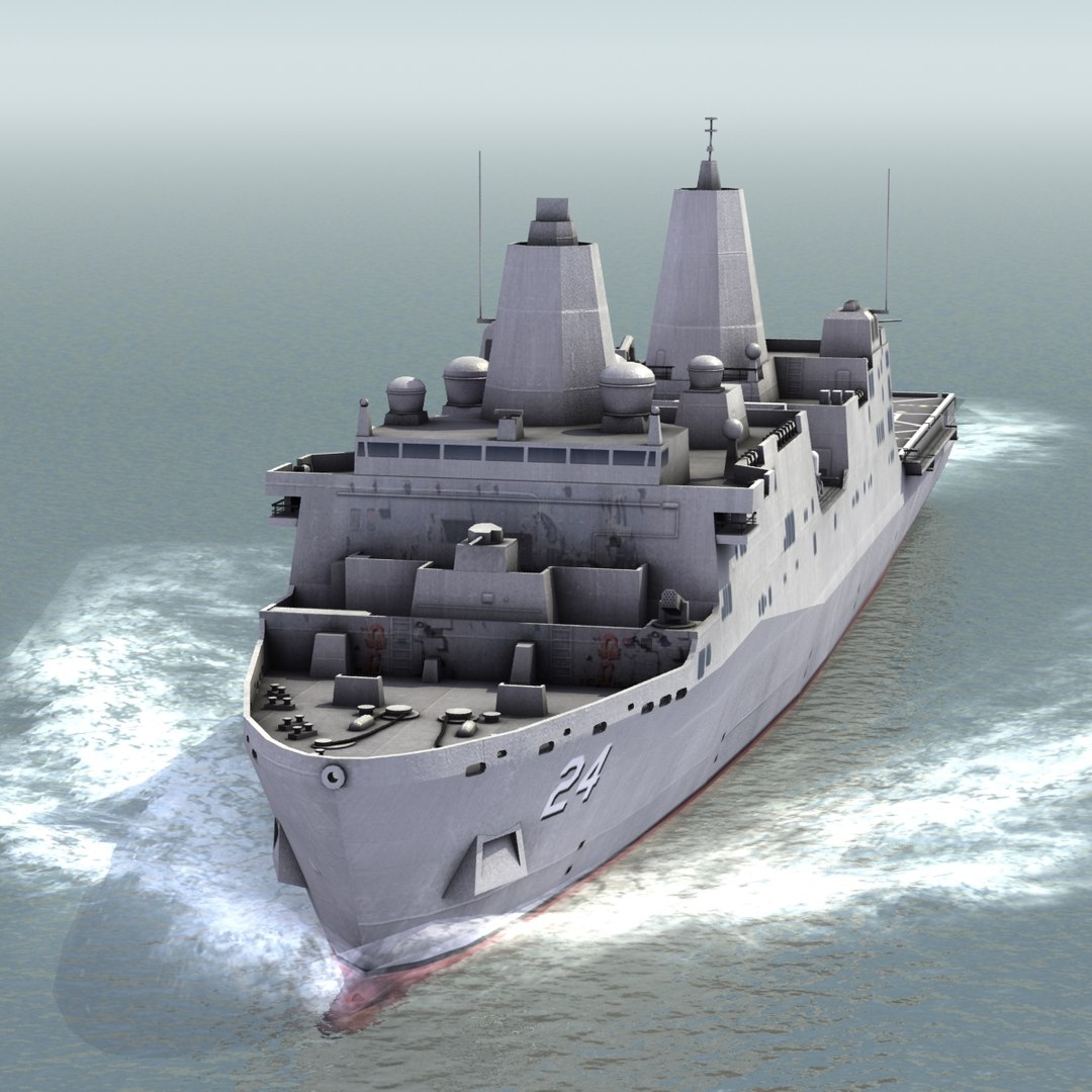 3d lpd-24 assault ship model