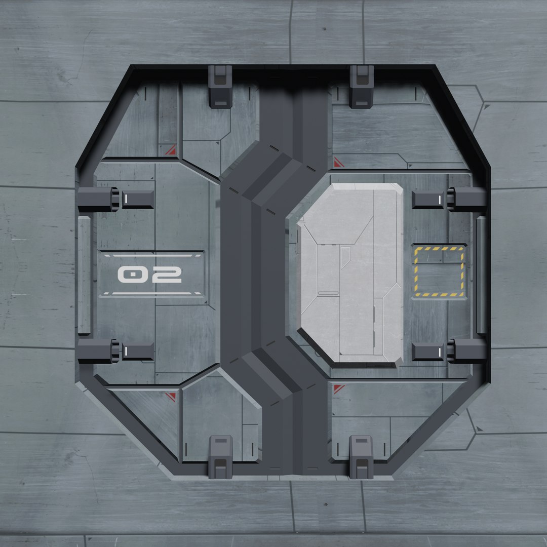 3D Sci-fi Gate Model - TurboSquid 1809323