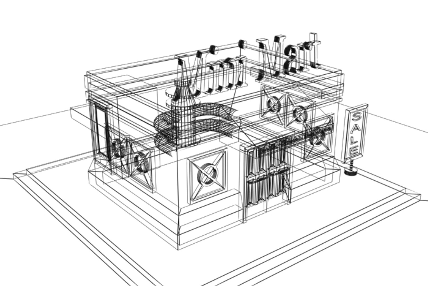 3d Model Of Mini Mart