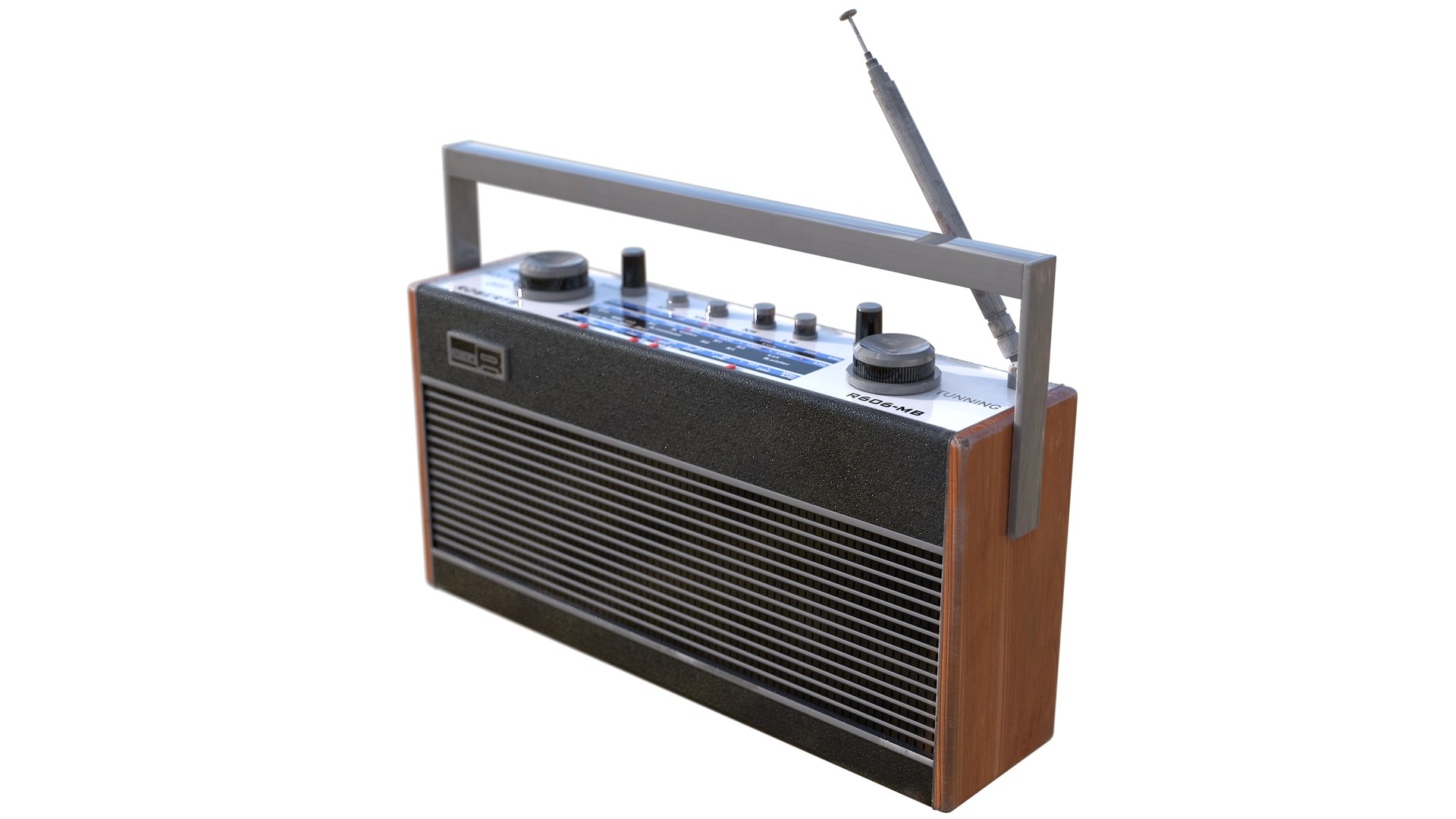 3D Transistor Radio-Roberts R606 Model - TurboSquid 1956912