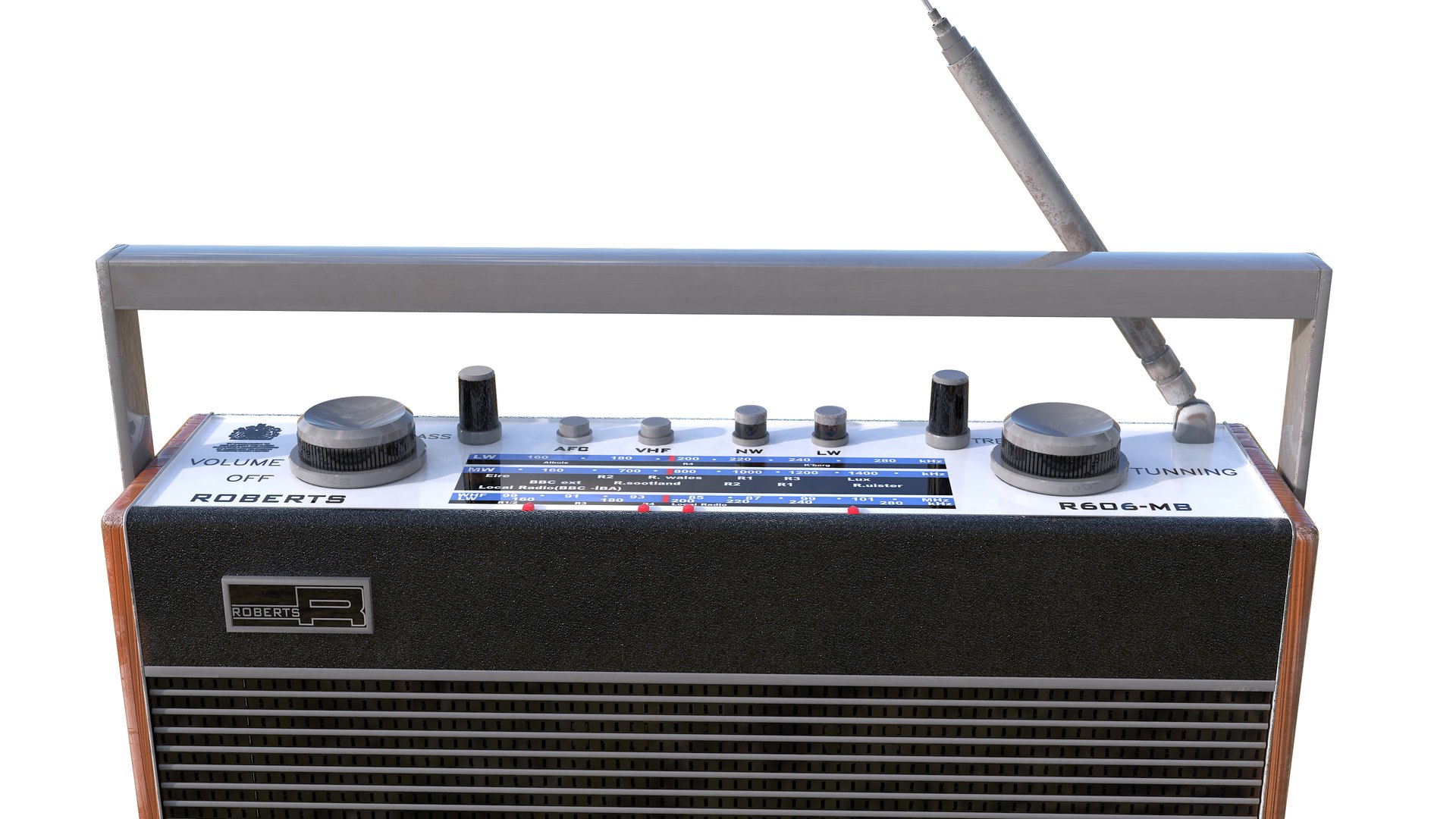 3D Transistor Radio-Roberts R606 Model - TurboSquid 1956912