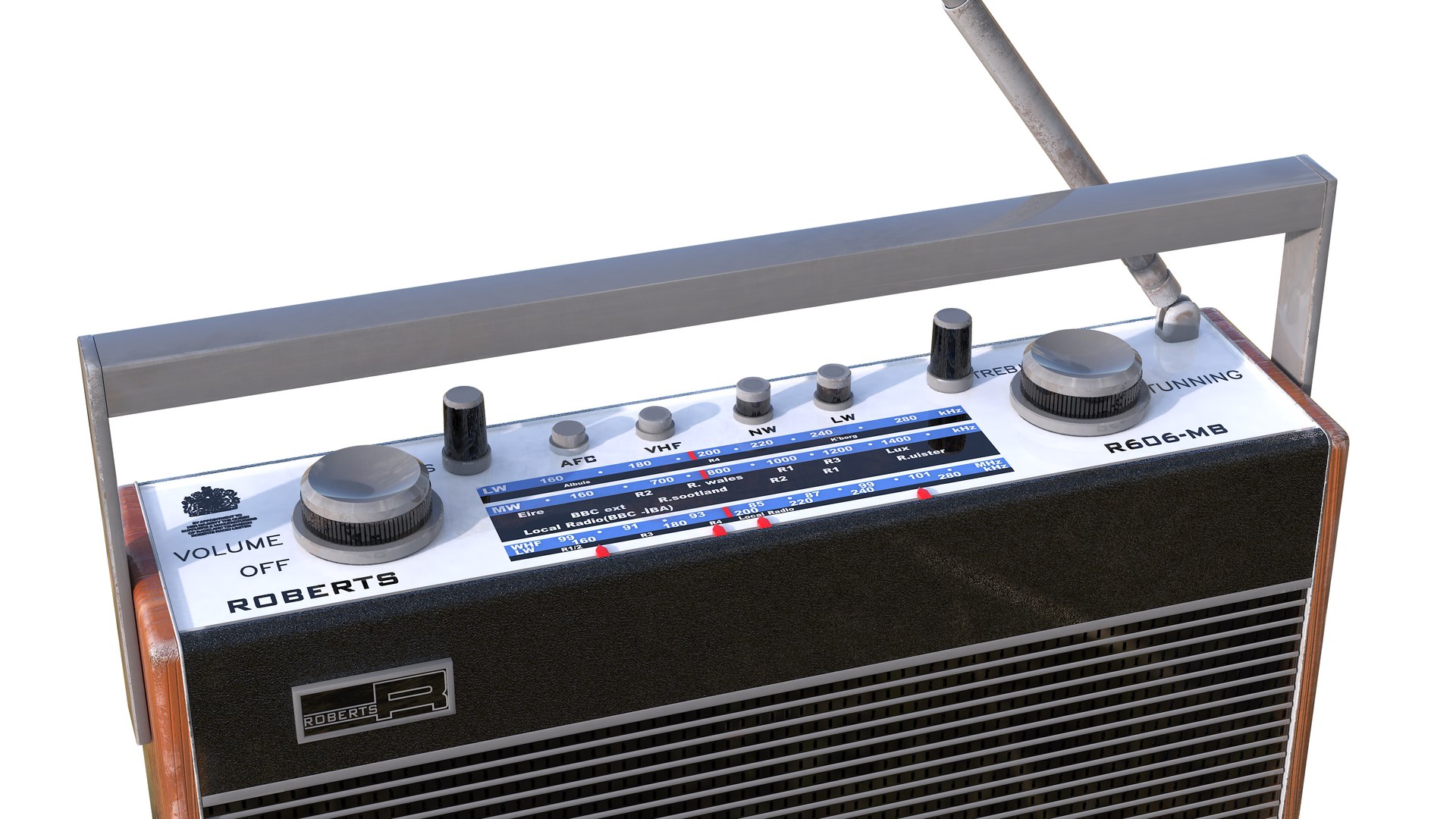 3D Transistor Radio-Roberts R606 Model - TurboSquid 1956912