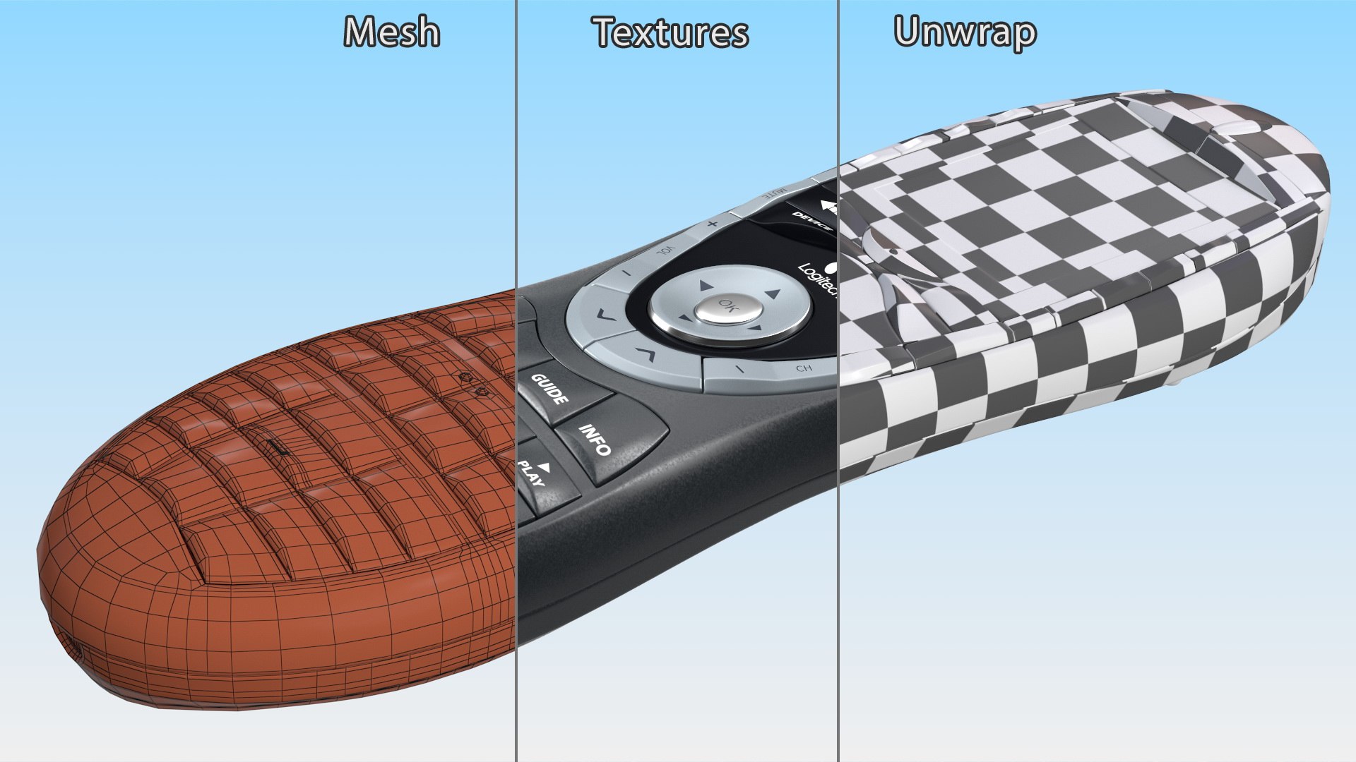 3D Model One For All Universal Remote Control Black - TurboSquid 2139434