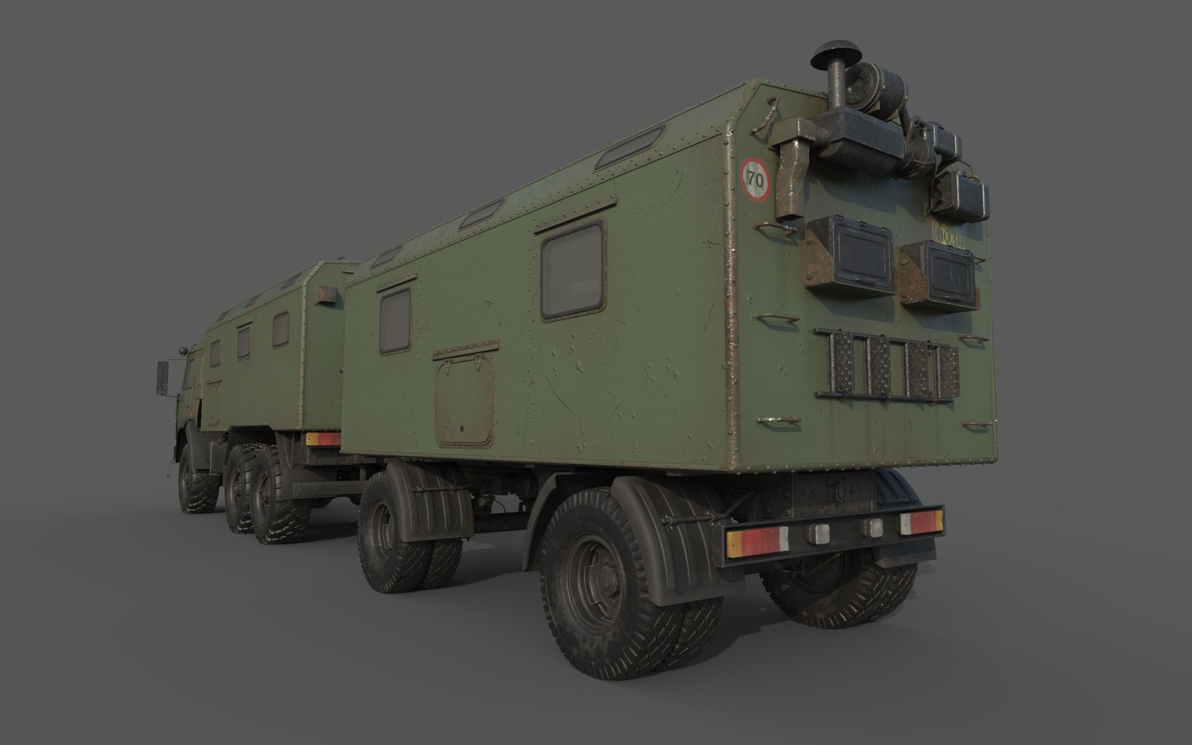 Kamaz Command Vehicle Command Trailer 3D Model - TurboSquid 2024789