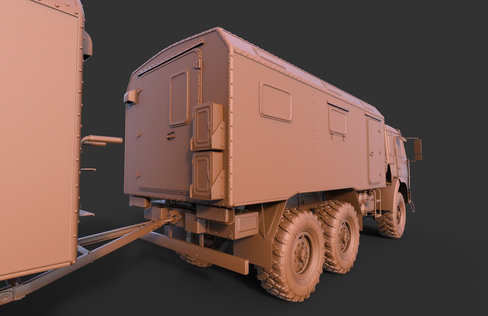 Kamaz Command Vehicle Command Trailer 3D Model - TurboSquid 2024789