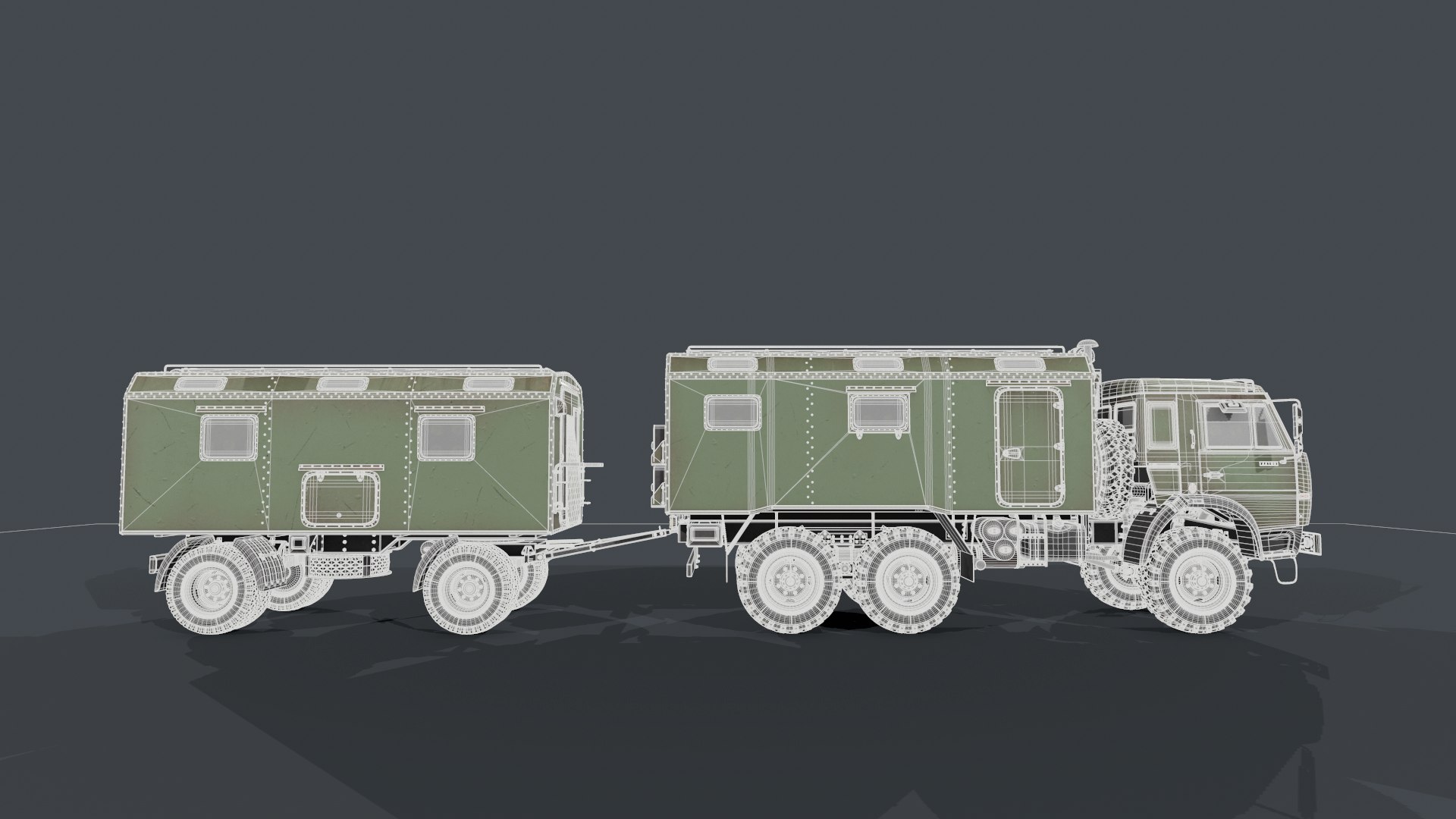 Kamaz Command vehicle Command trailer 3D model - TurboSquid 2024789