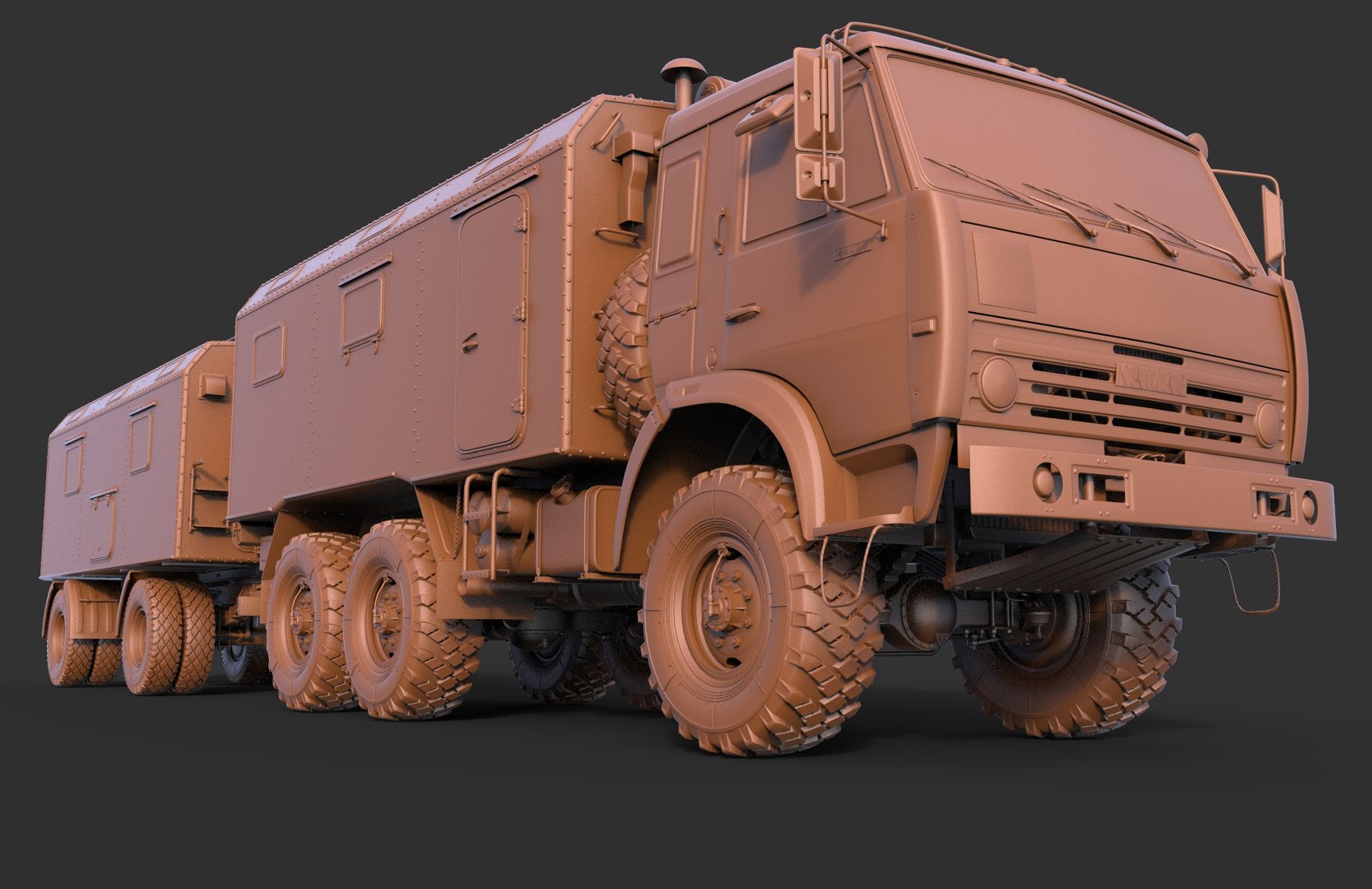 Kamaz Command Vehicle Command Trailer 3D Model - TurboSquid 2024789