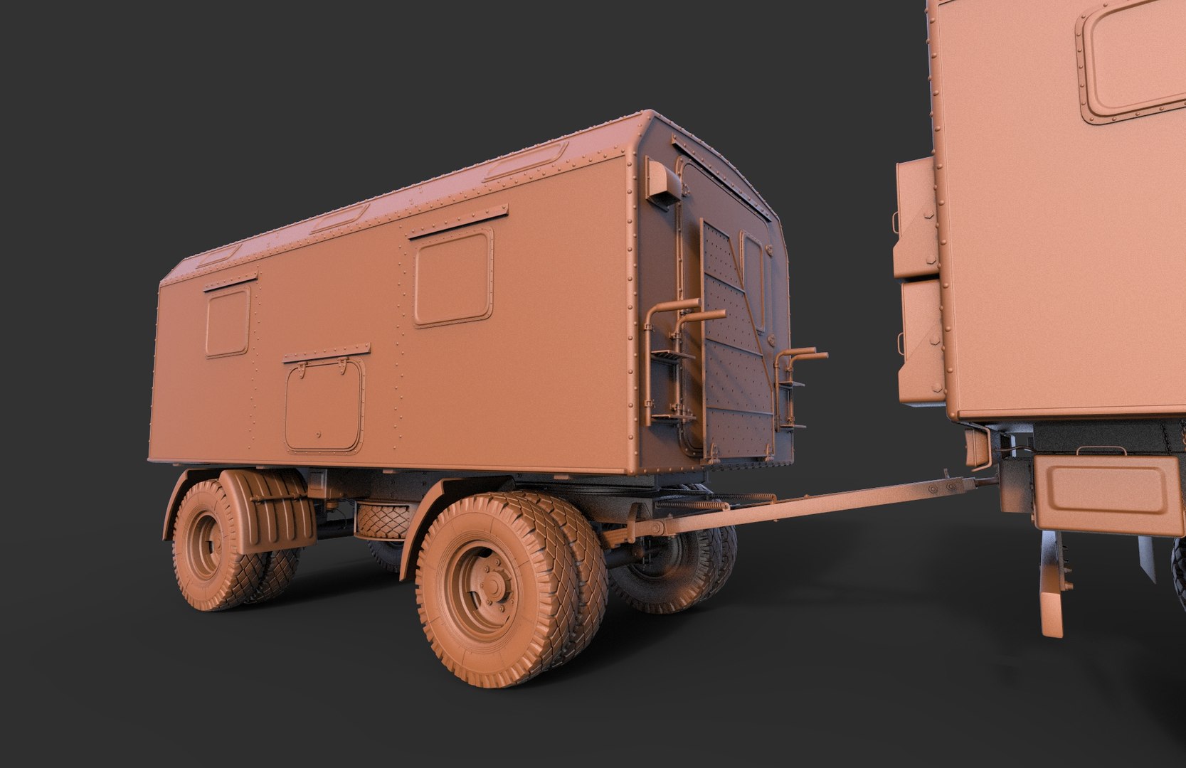 Kamaz Command Vehicle Command Trailer 3D Model - TurboSquid 2024789