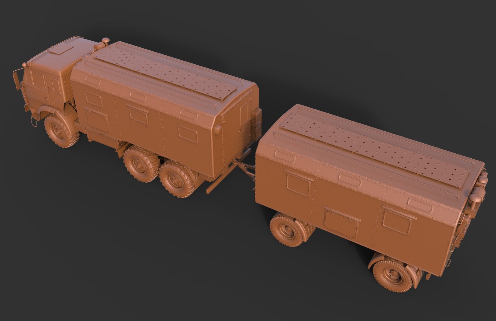 Kamaz Command Vehicle Command Trailer 3D Model - TurboSquid 2024789
