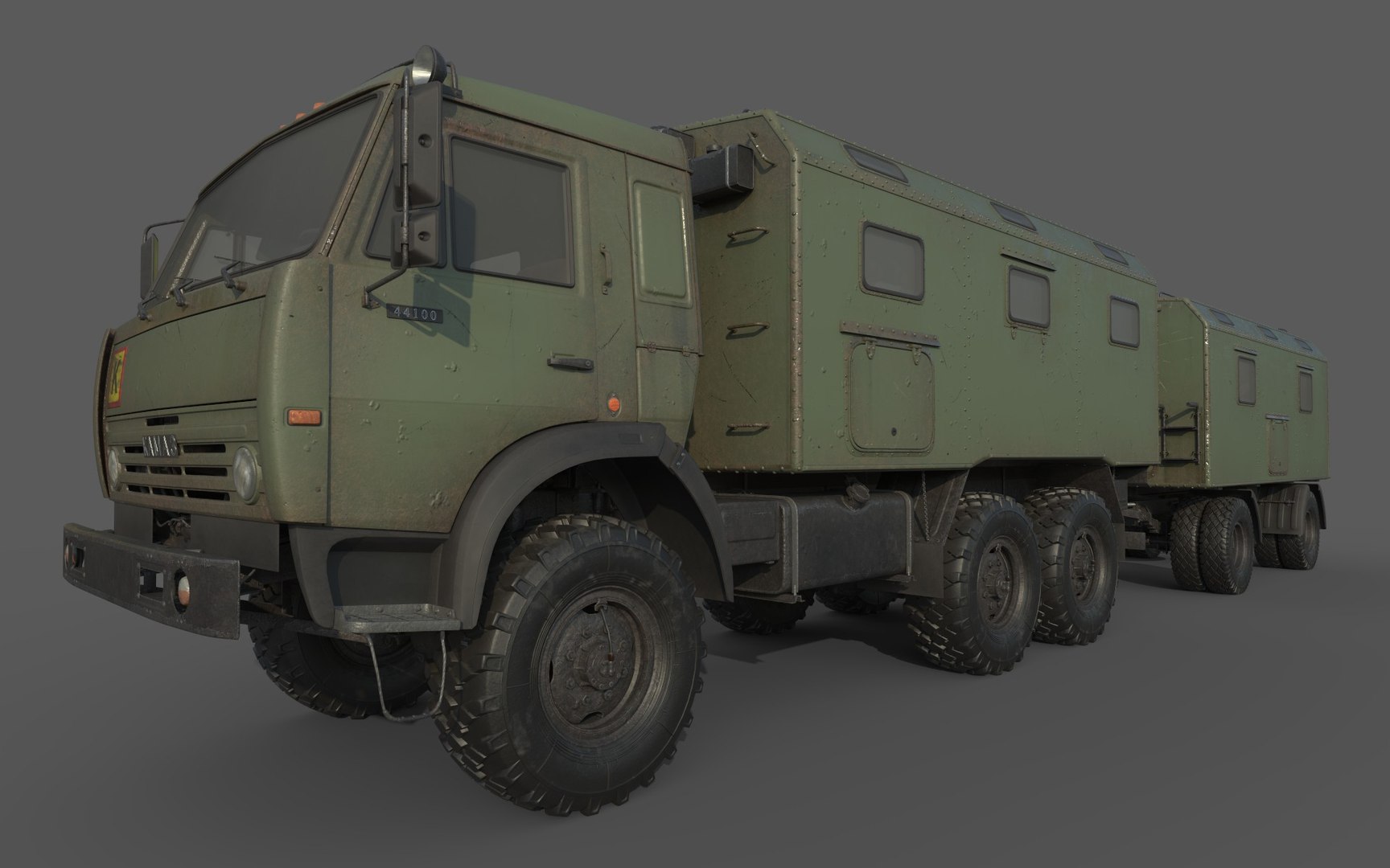 Kamaz Command vehicle Command trailer 3D model - TurboSquid 2024789