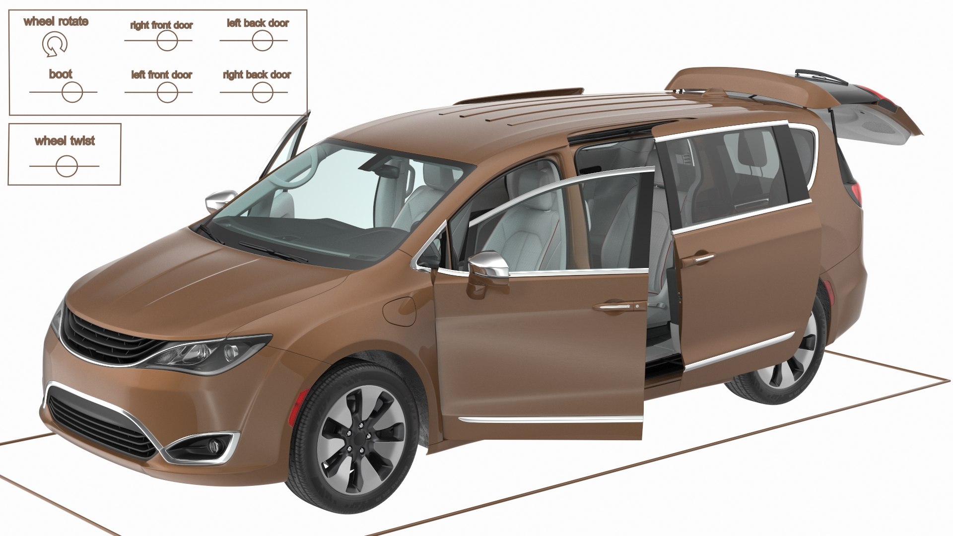 Free family minivan rigged car 3D model - TurboSquid 1640906