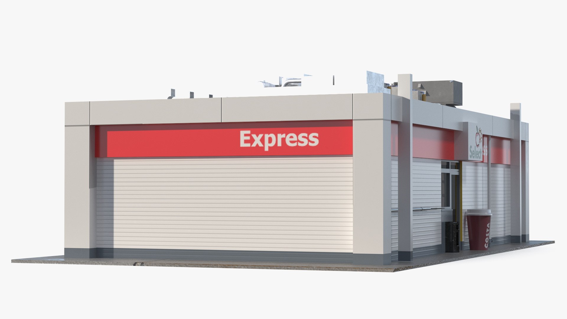 3D Small Shop Building model - TurboSquid 2116278