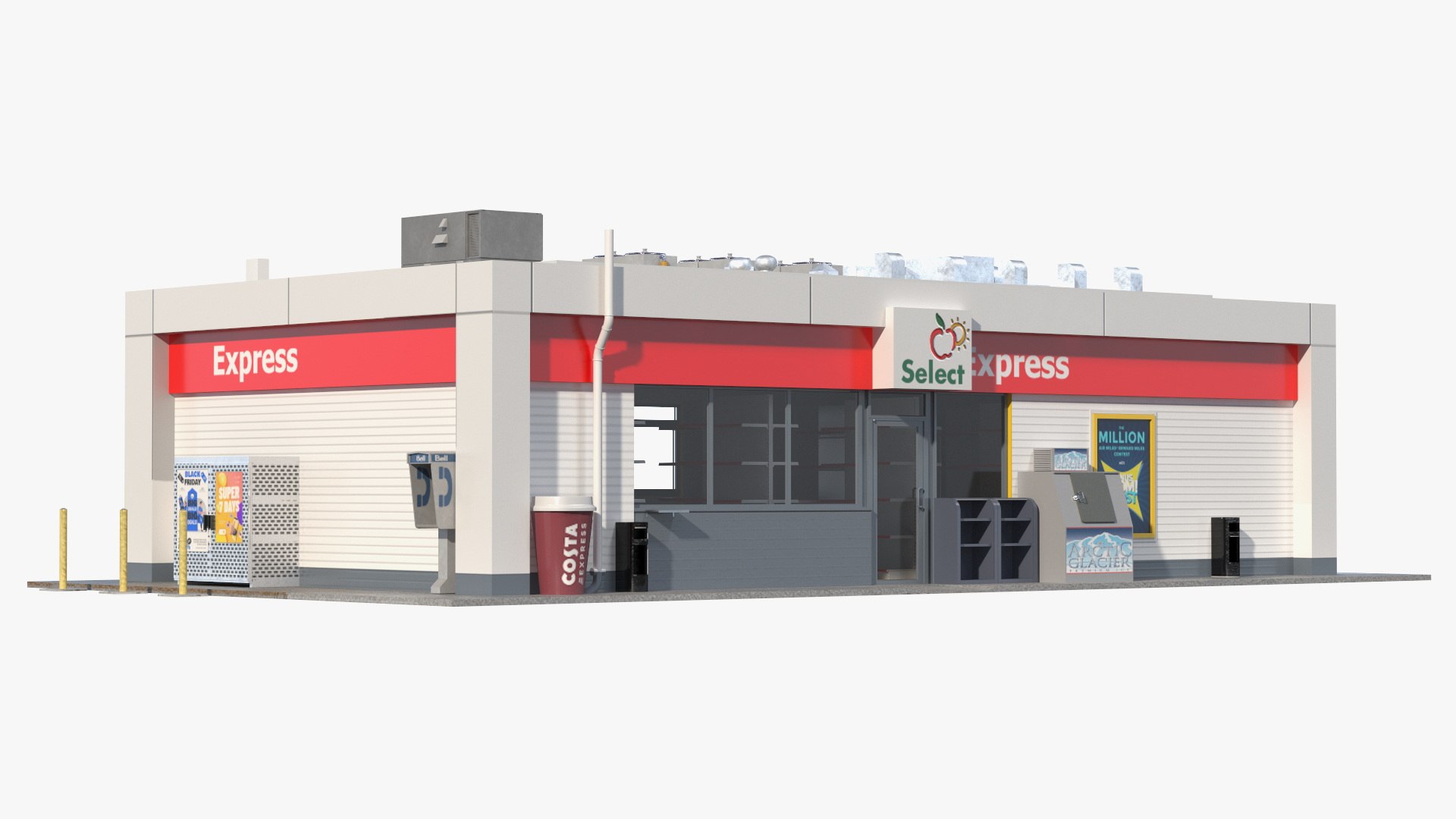 3D Small Shop Building model - TurboSquid 2116278
