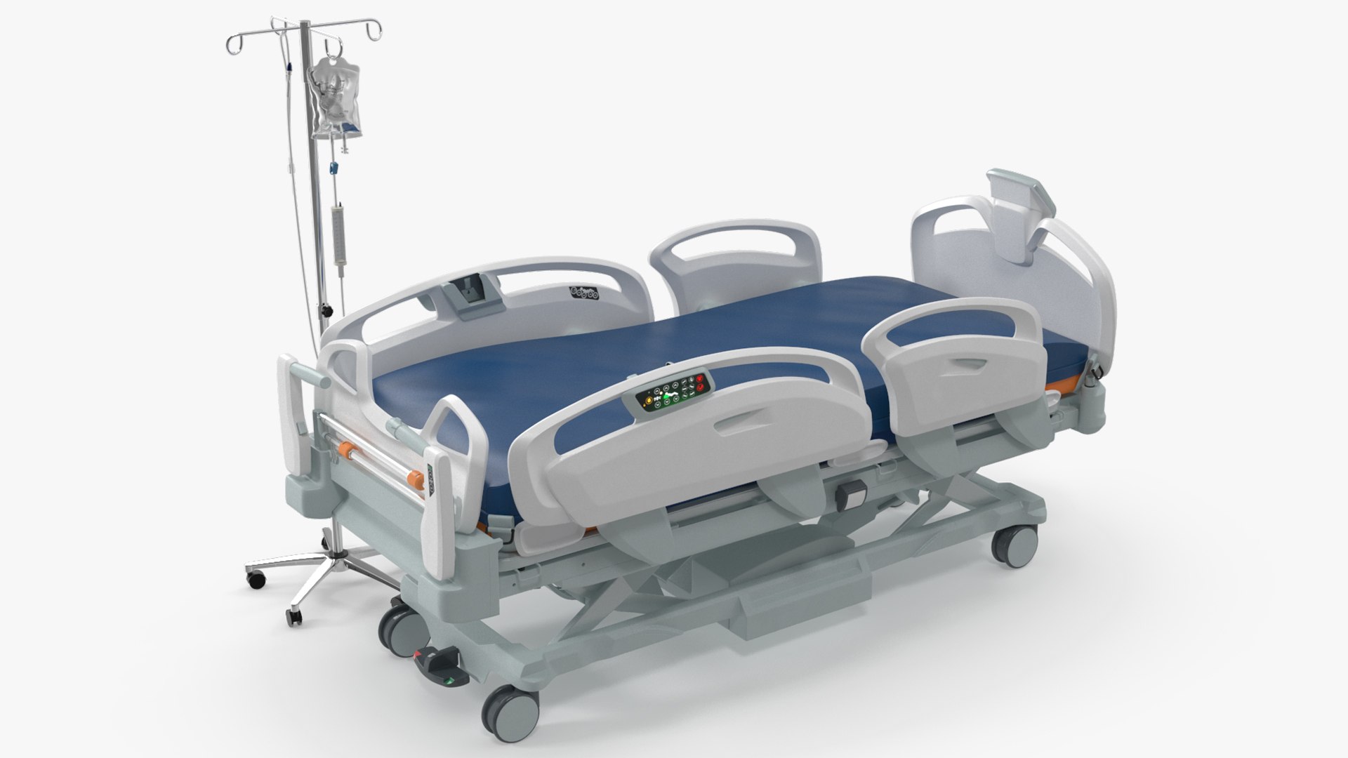 3D Smart Hospital Bed With IV Infusion Stand - TurboSquid 2509342