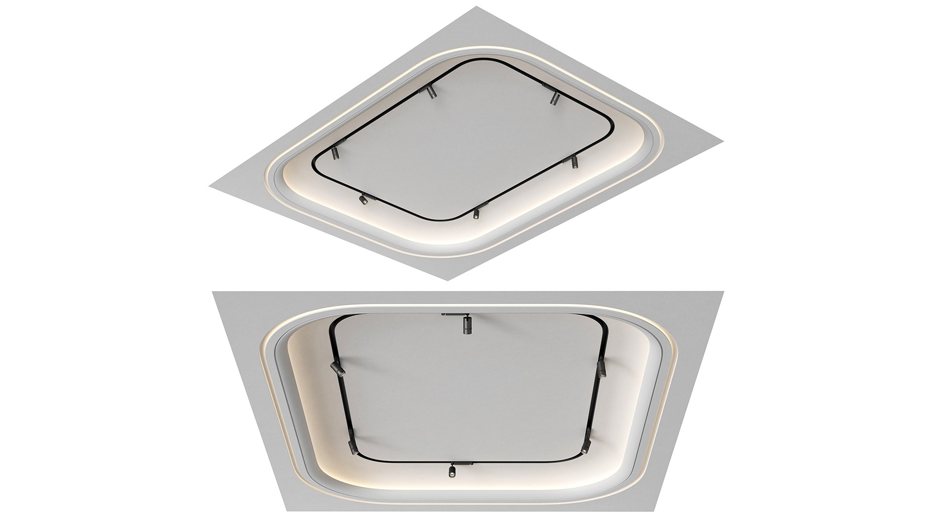 3D Model Modern Ceiling RJ Easy Design 03 - TurboSquid 2290283