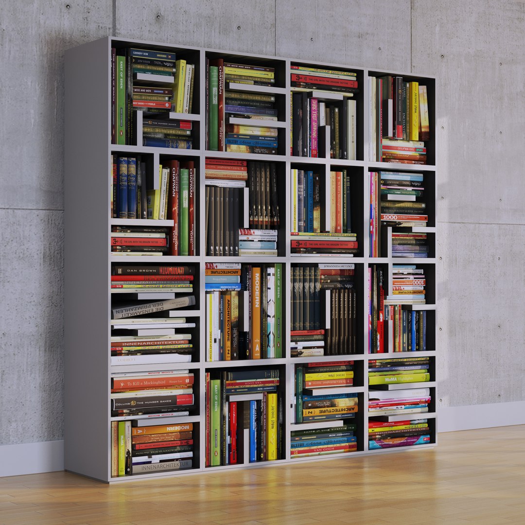 3D Books Rack - TurboSquid 1216293