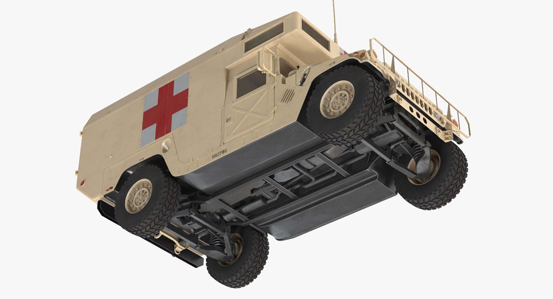 3d model ambulance car hmmwv m997