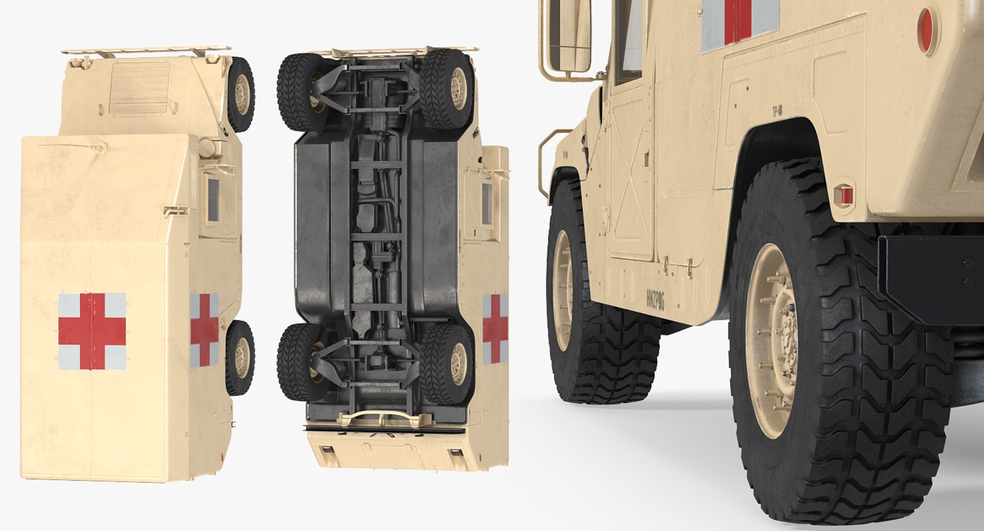 3d model ambulance car hmmwv m997