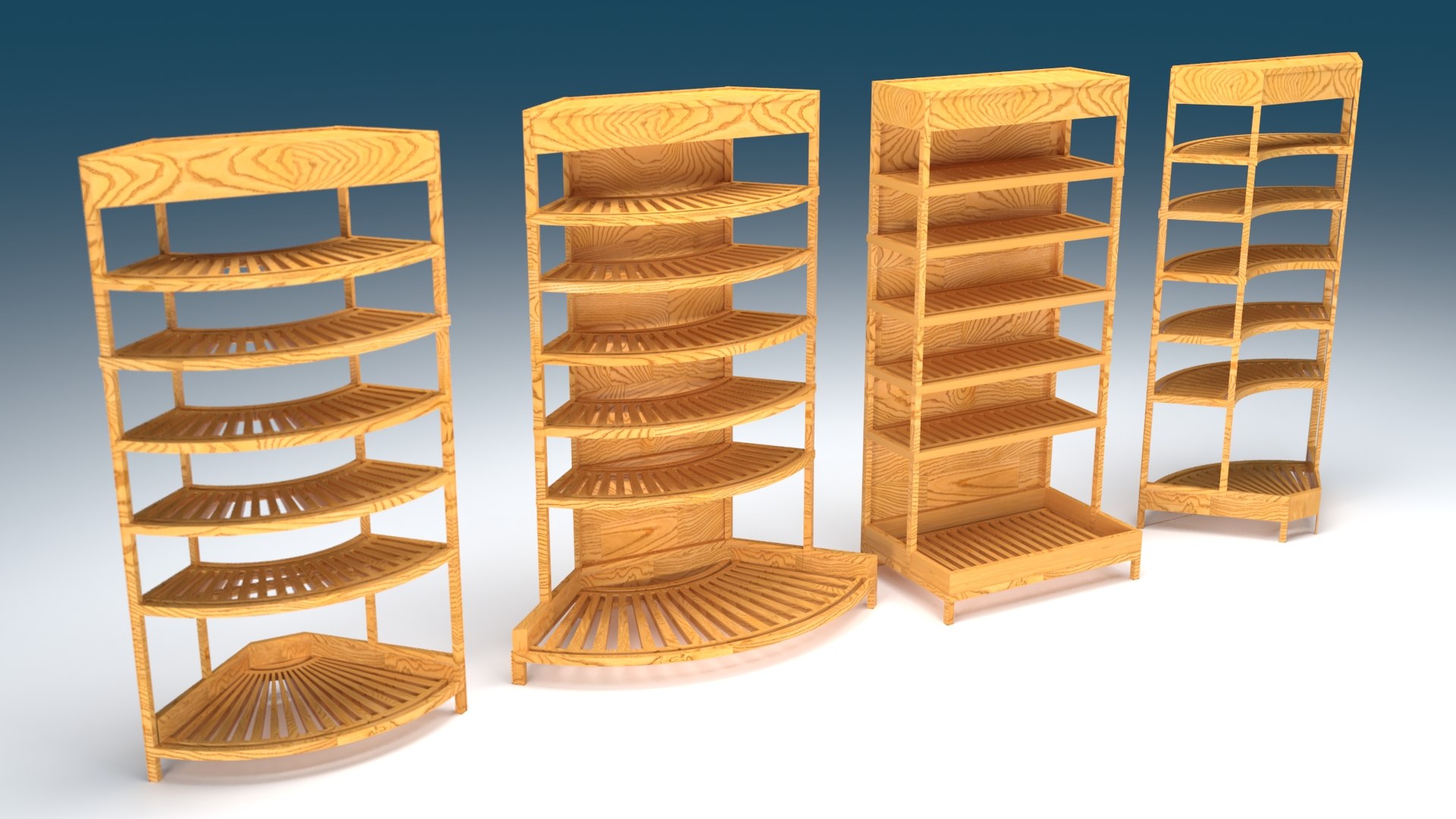 Shelf Rack Wood 3d 3D Model - TurboSquid 1965149