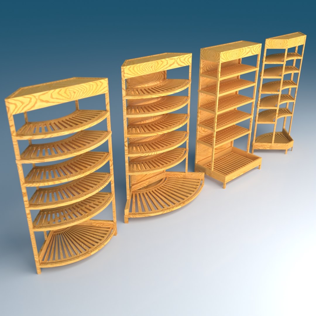 Shelf Rack Wood 3d 3D Model - TurboSquid 1965149