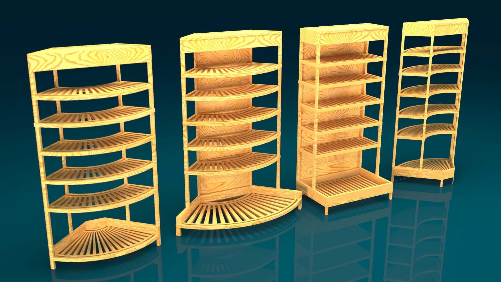 Shelf Rack Wood 3d 3D Model - TurboSquid 1965149