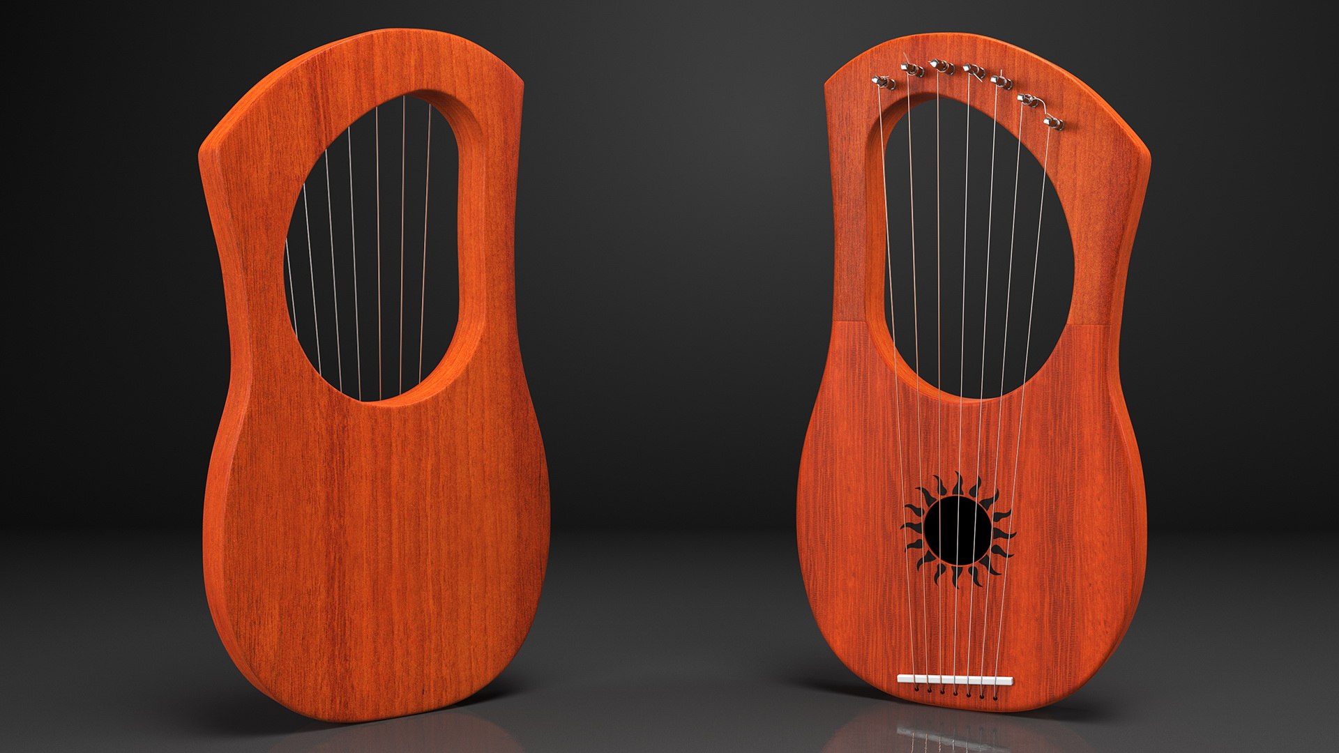 Ancient greece style lyre 3D - TurboSquid 1612606