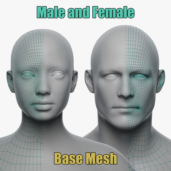 modelo 3d Male and Female Base Mesh - TurboSquid 2038431