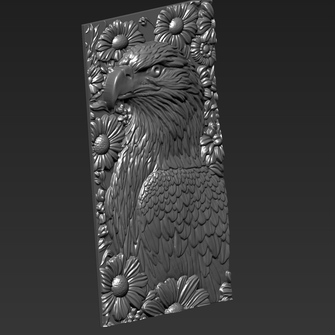 Eagle Bas-relief 3D Model - TurboSquid 2437451