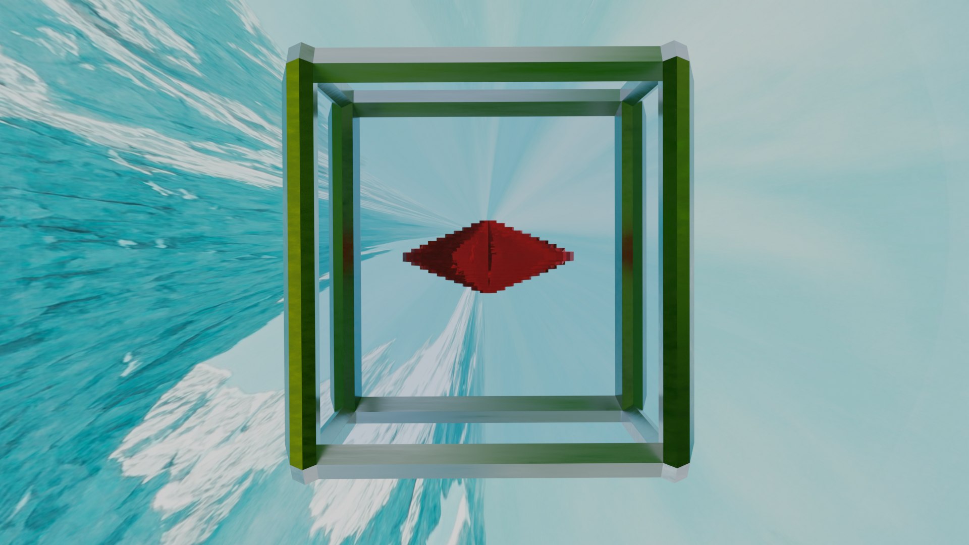3D Cube With A Glass Heart Model - TurboSquid 2086617