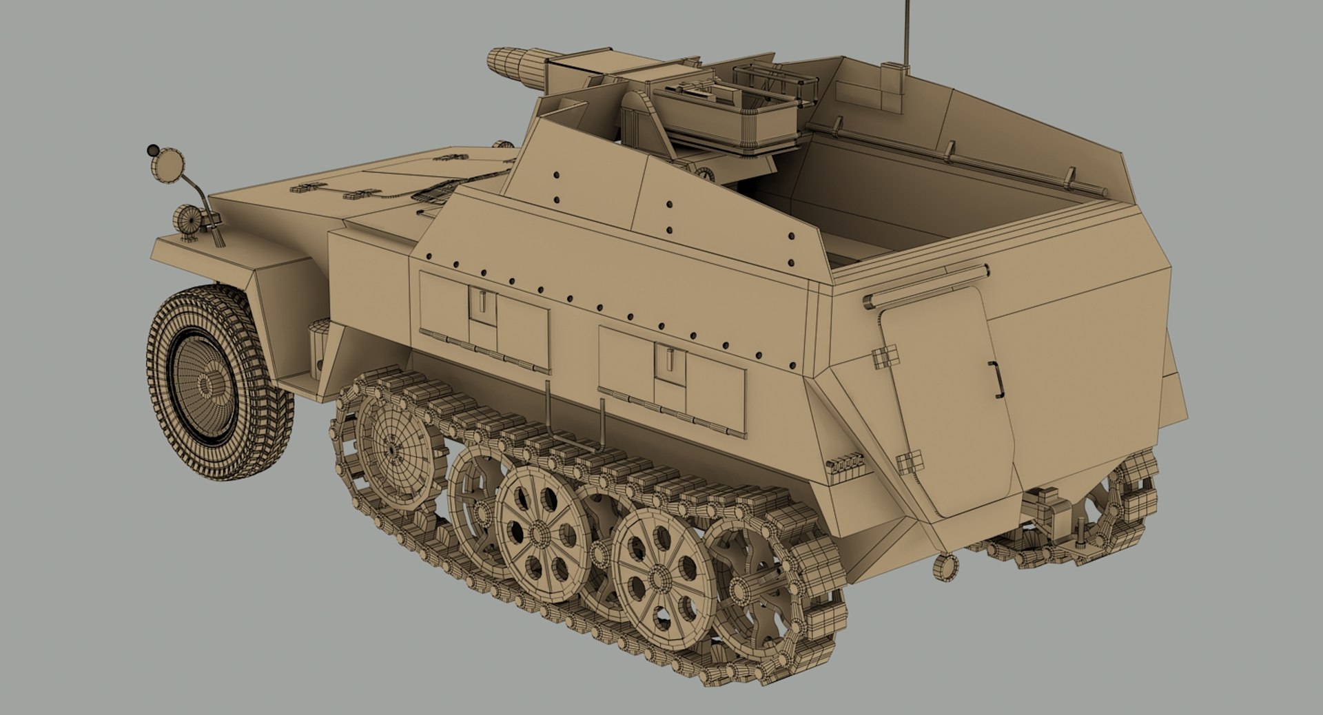 Ww2 German Sdkfz 250 3D Model - TurboSquid 1390215