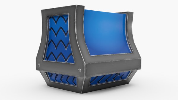 modelo 3d Colección de cofres del tesoro de baja poligonización ...