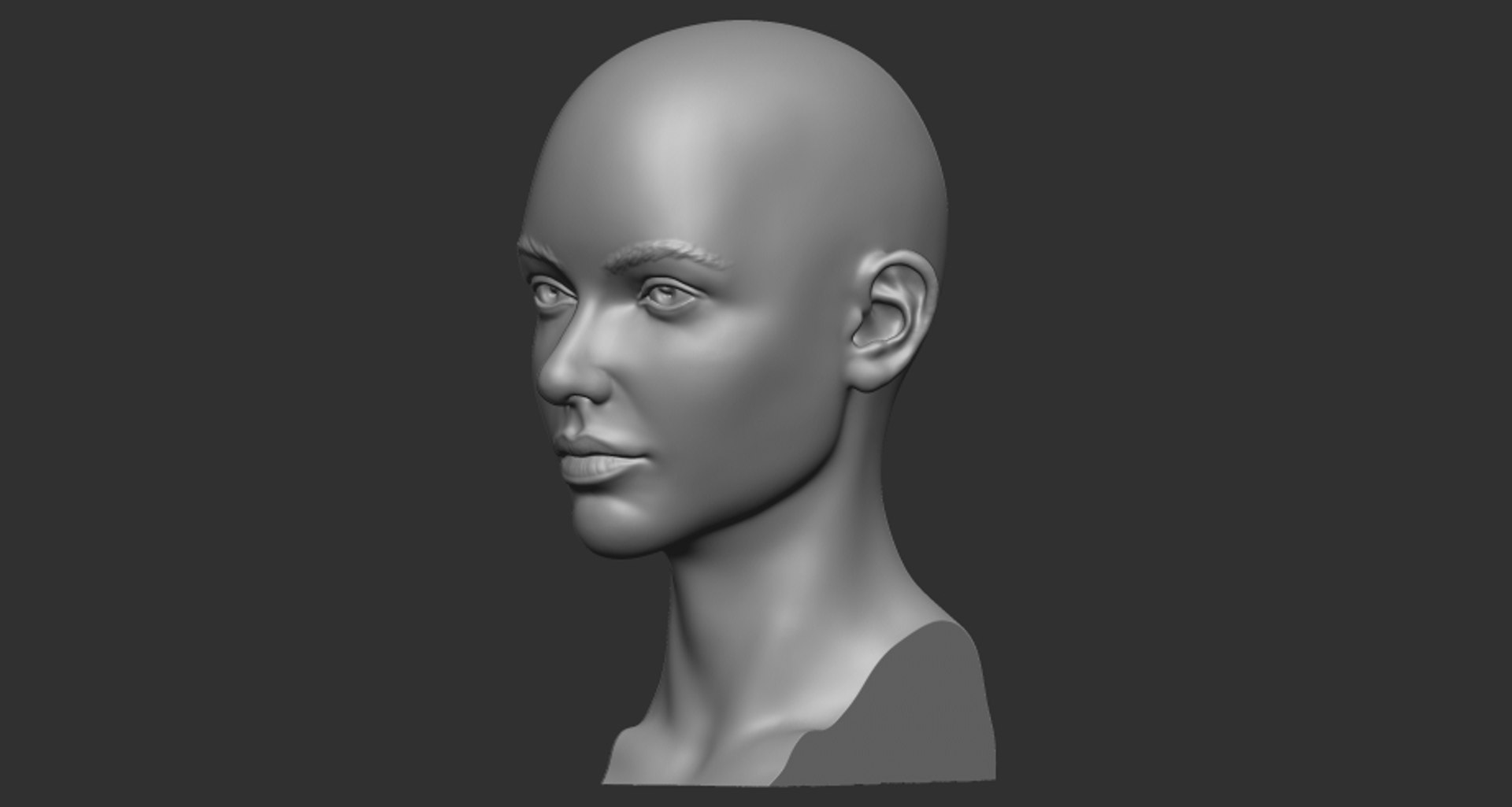 3D Female Head Model - TurboSquid 1655408