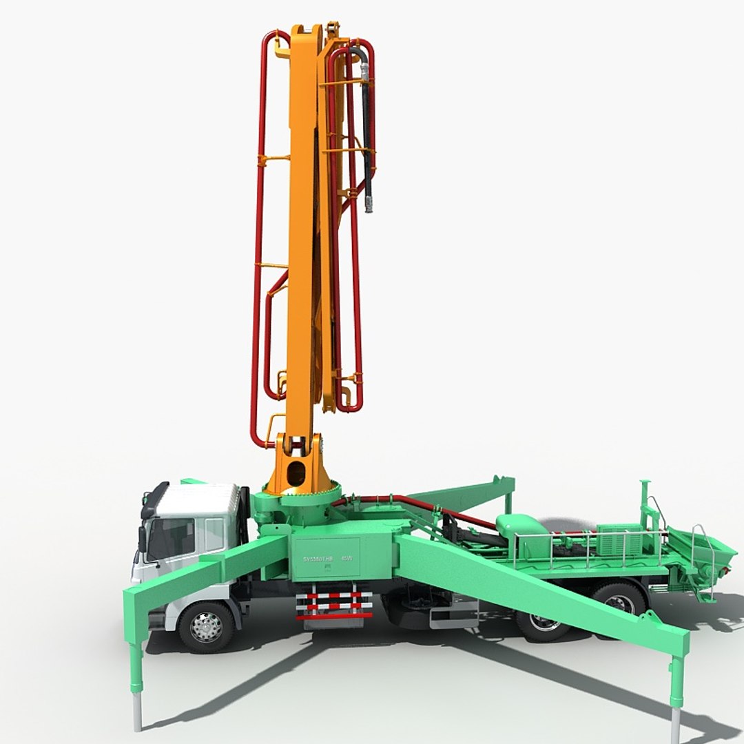 3D Concrete Pump Model - TurboSquid 1460423