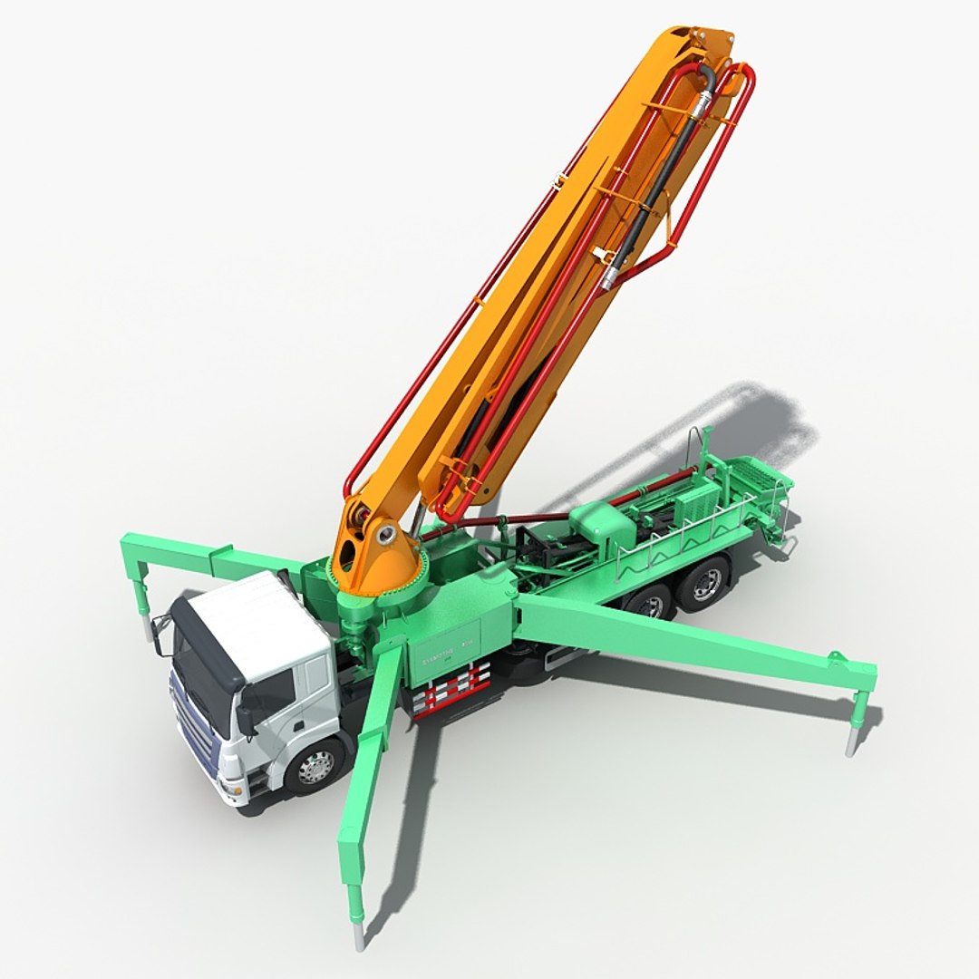 3D Concrete Pump Model - TurboSquid 1460423