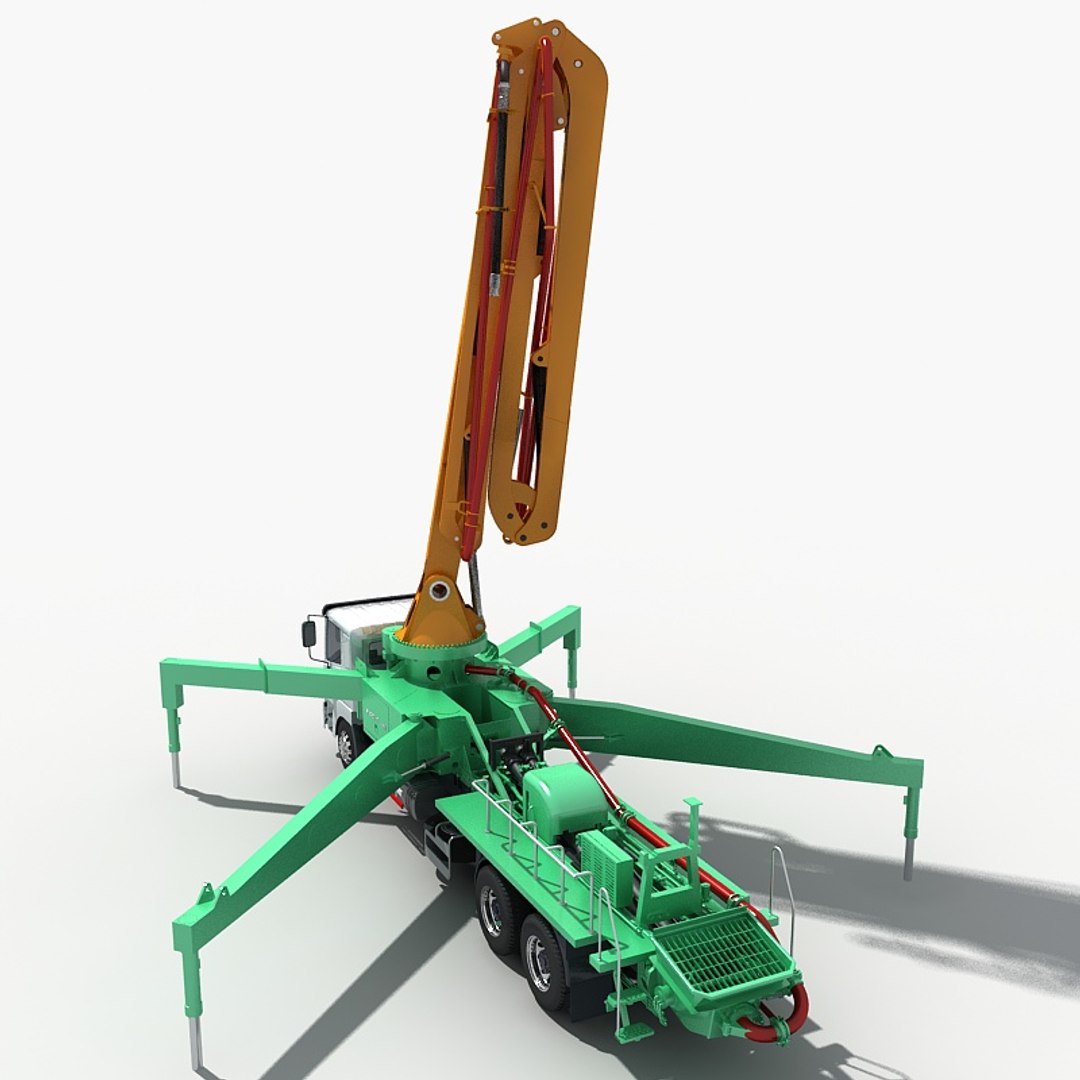 3D Concrete Pump Model - TurboSquid 1460423