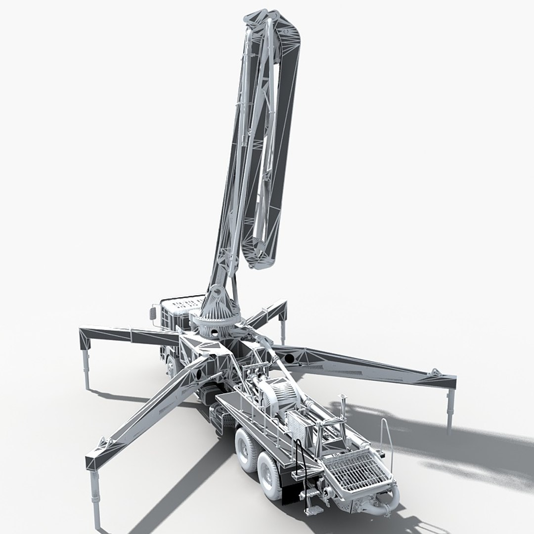 3D Concrete Pump Model - TurboSquid 1460423