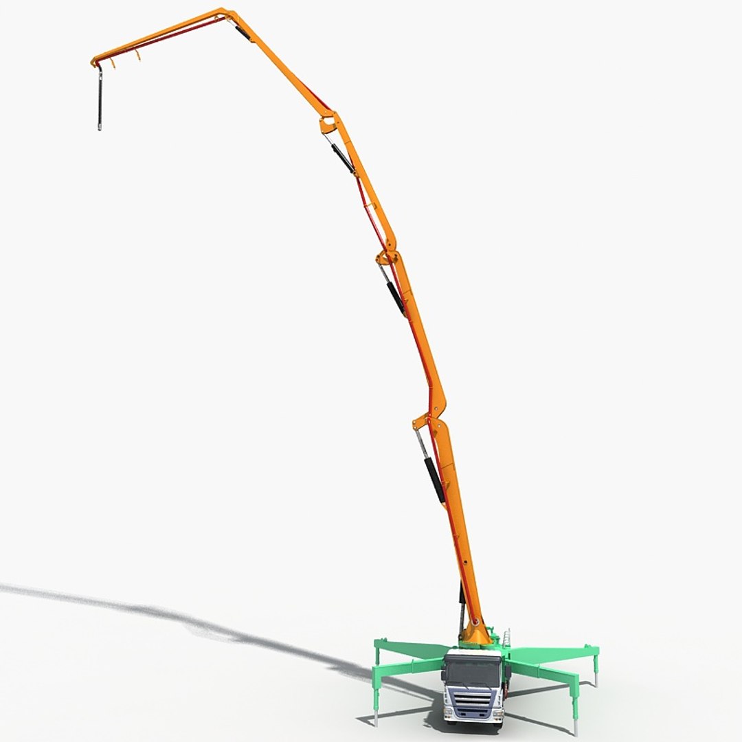 3D Concrete Pump Model - TurboSquid 1460423