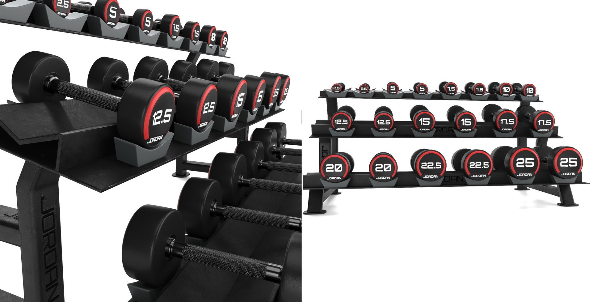 3D Model Dumbbell-Rack-Jordan-Set 02 - TurboSquid 2222998
