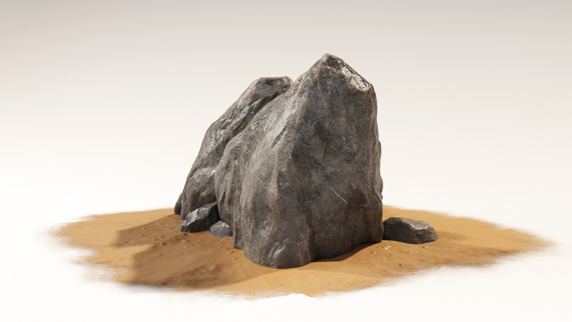 Wet Rock V12 3D - TurboSquid 1655620