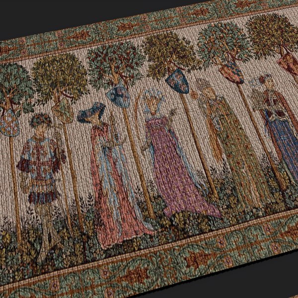Castle tapestry 3D model - TurboSquid 1690565