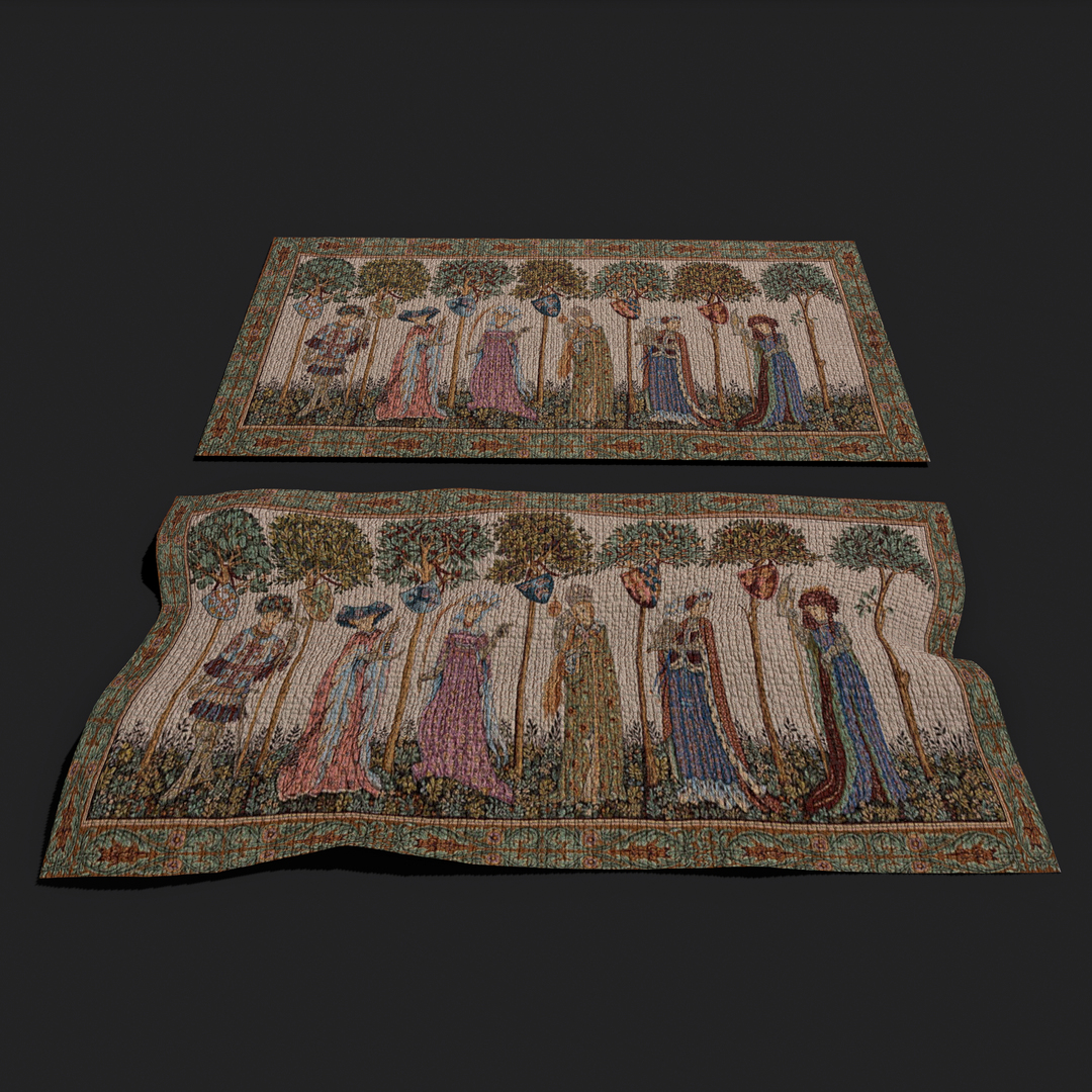 Castle tapestry 3D model - TurboSquid 1690565