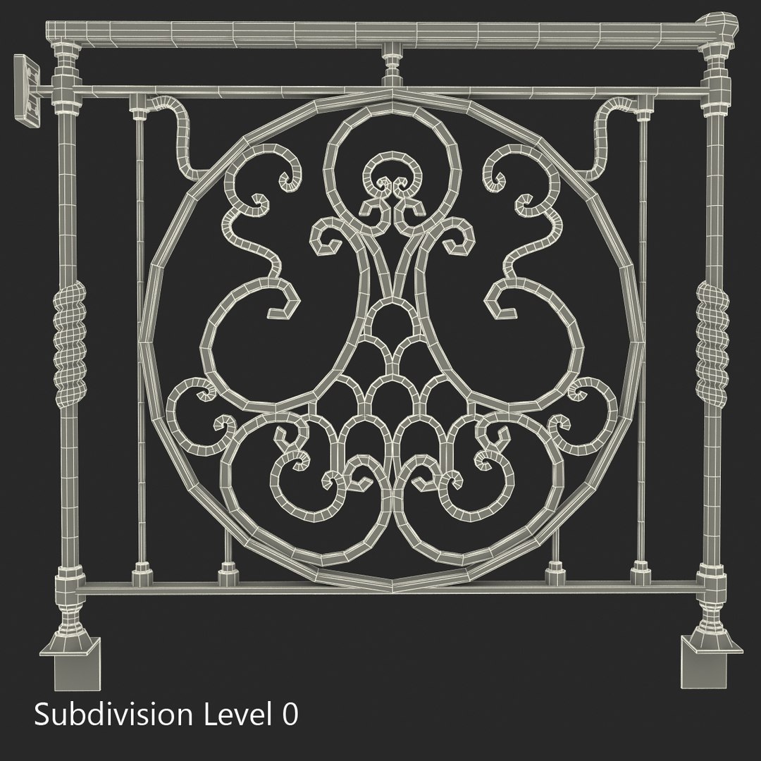 3d Ornate Railings Set Design
