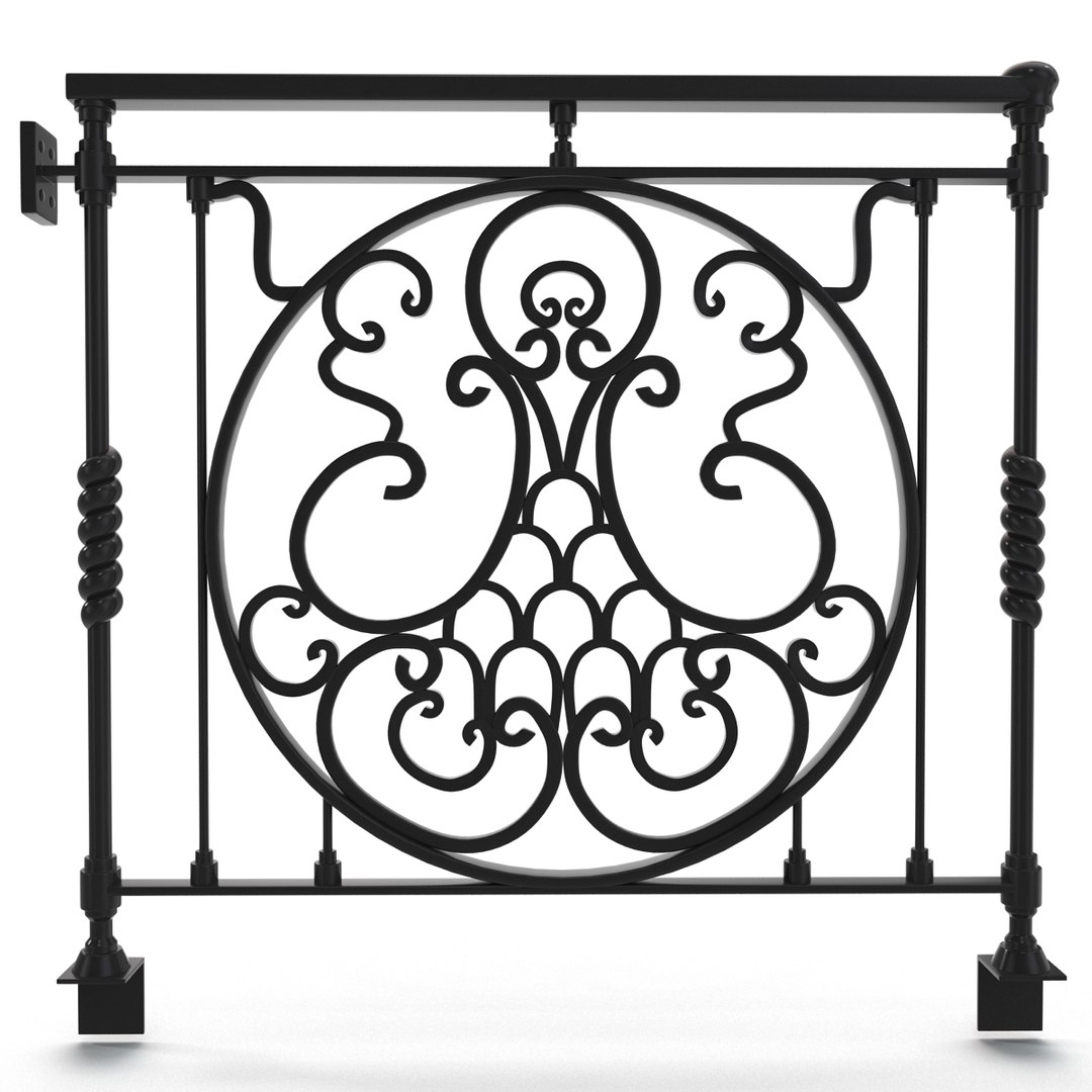 3d Ornate Railings Set Design