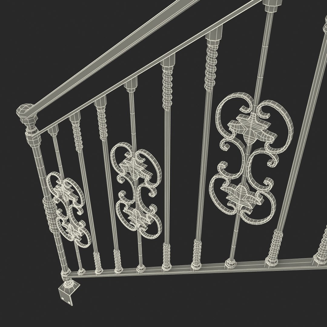 3d Ornate Railings Set Design