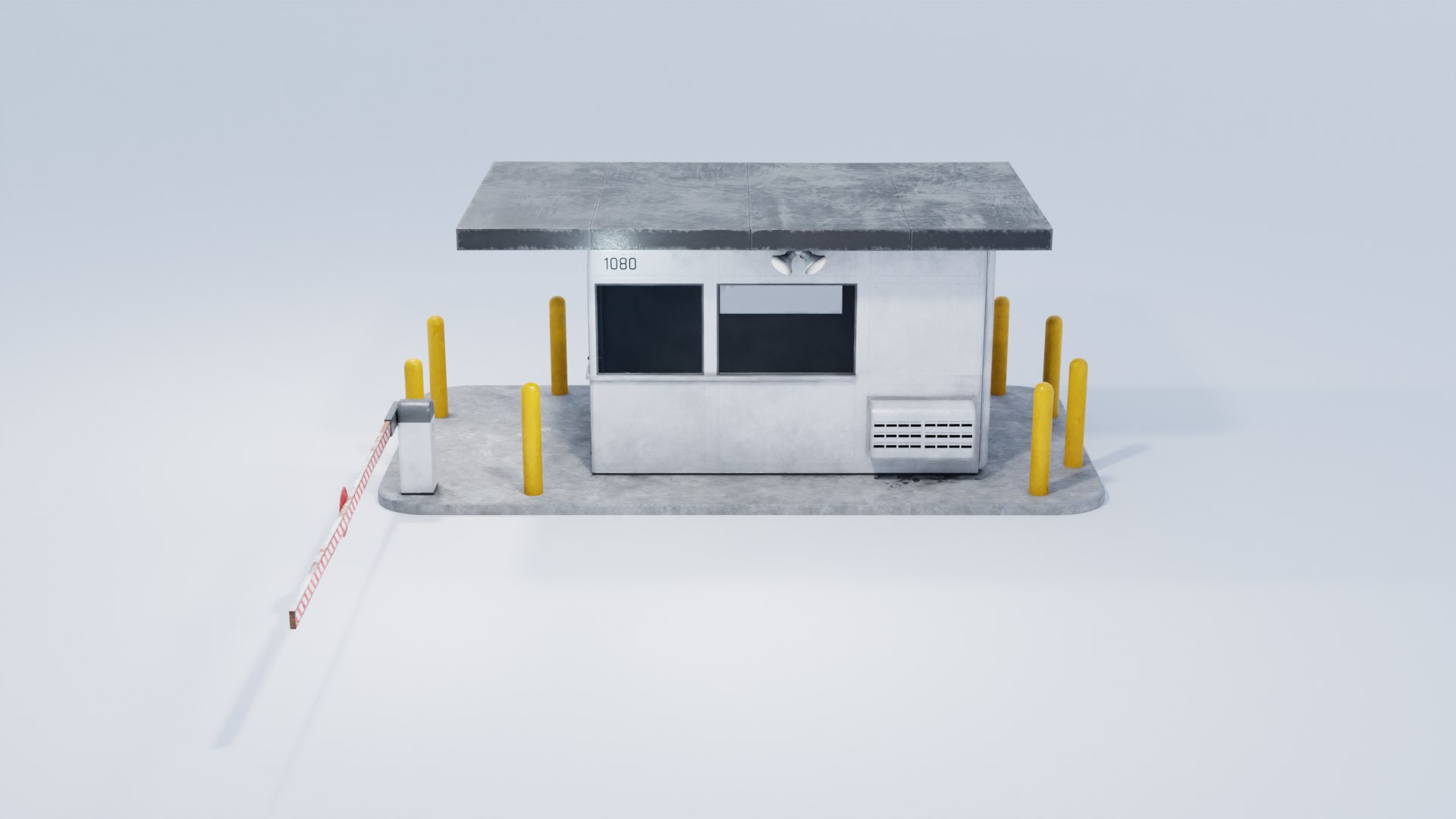 3D Guard Shack With 4K Textures Model - TurboSquid 2048319